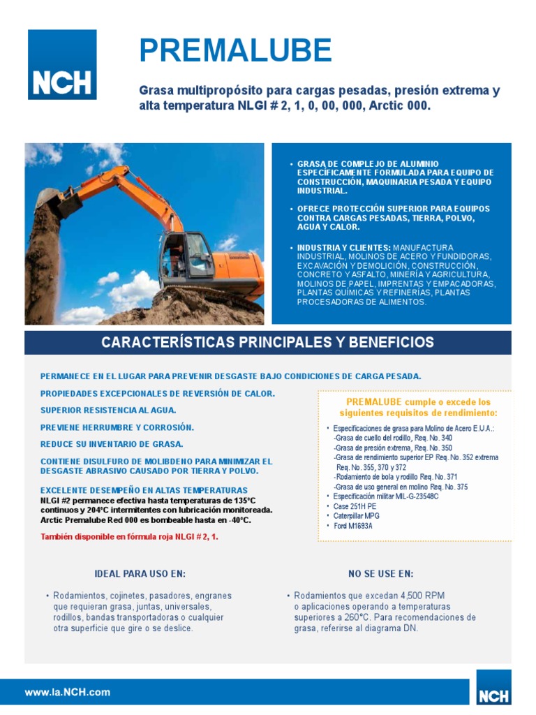NCH Lubricants La 4464 4535 4566 Premalube 2017 | PDF | Lubricante ...