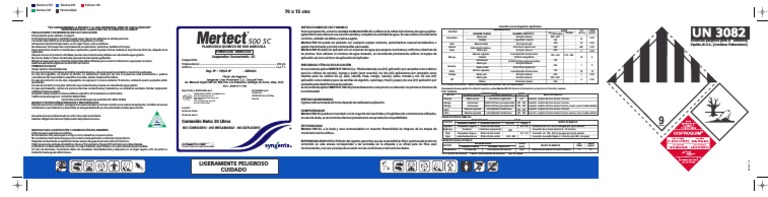 Mertect 500 SC Etiqueta Peru | PDF | Agua | Agua subterránea