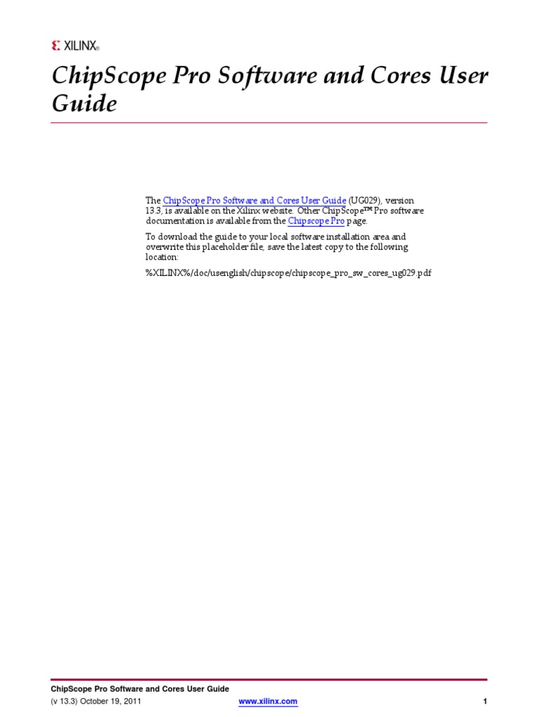 Chipscope Pro Software and Cores User Guide Chipscope Pro | PDF