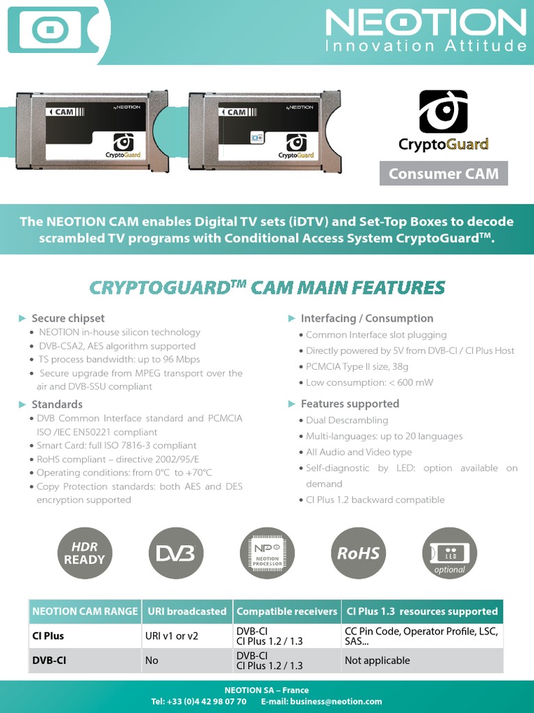 Neotion Cryptoguard Cam | Download Free PDF | Film And Video Technology | Television