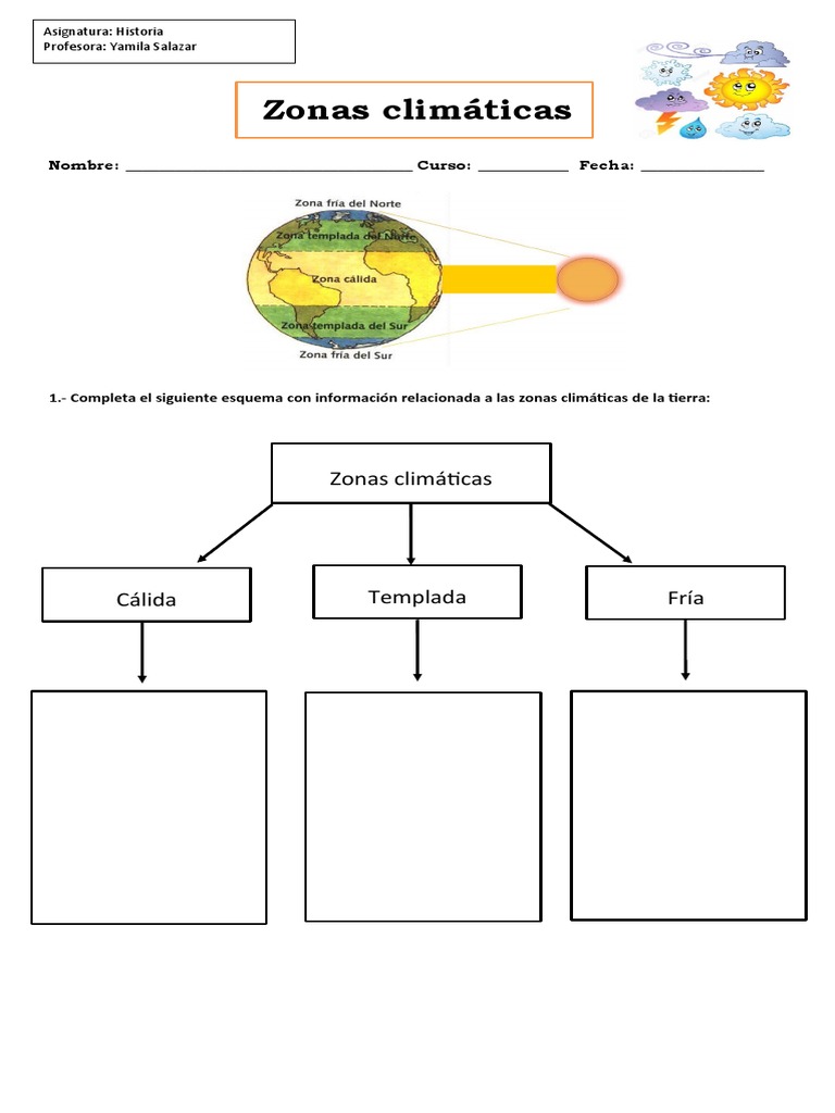 Guía Zonas Climaticas 3° Basico | PDF | Clima | Earth Sciences