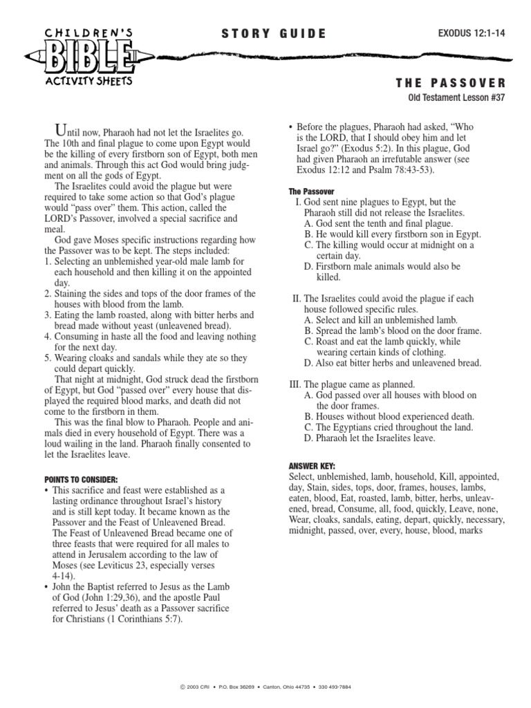 The Passover Story Guide - 1 | PDF | Passover | Book Of Exodus
