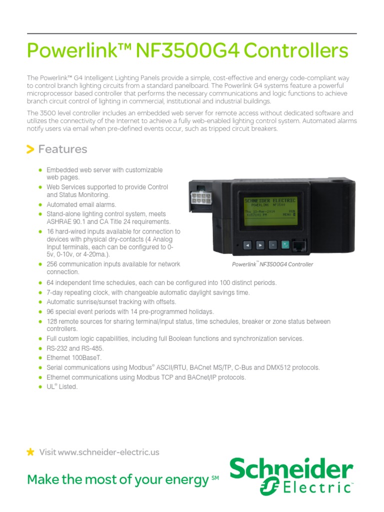 Schneider NF3500G4 Product Overview PDF | PDF | Switch | World Wide Web