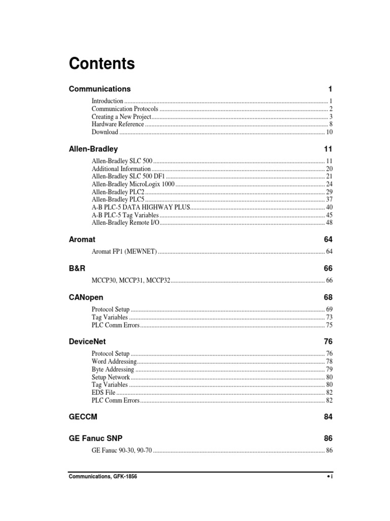 Comm PDF | PDF | Programmable Logic Controller | Media Technology