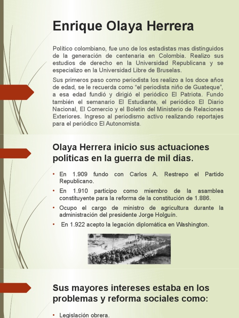 Enrique Olaya Herrera Diapositivas | PDF