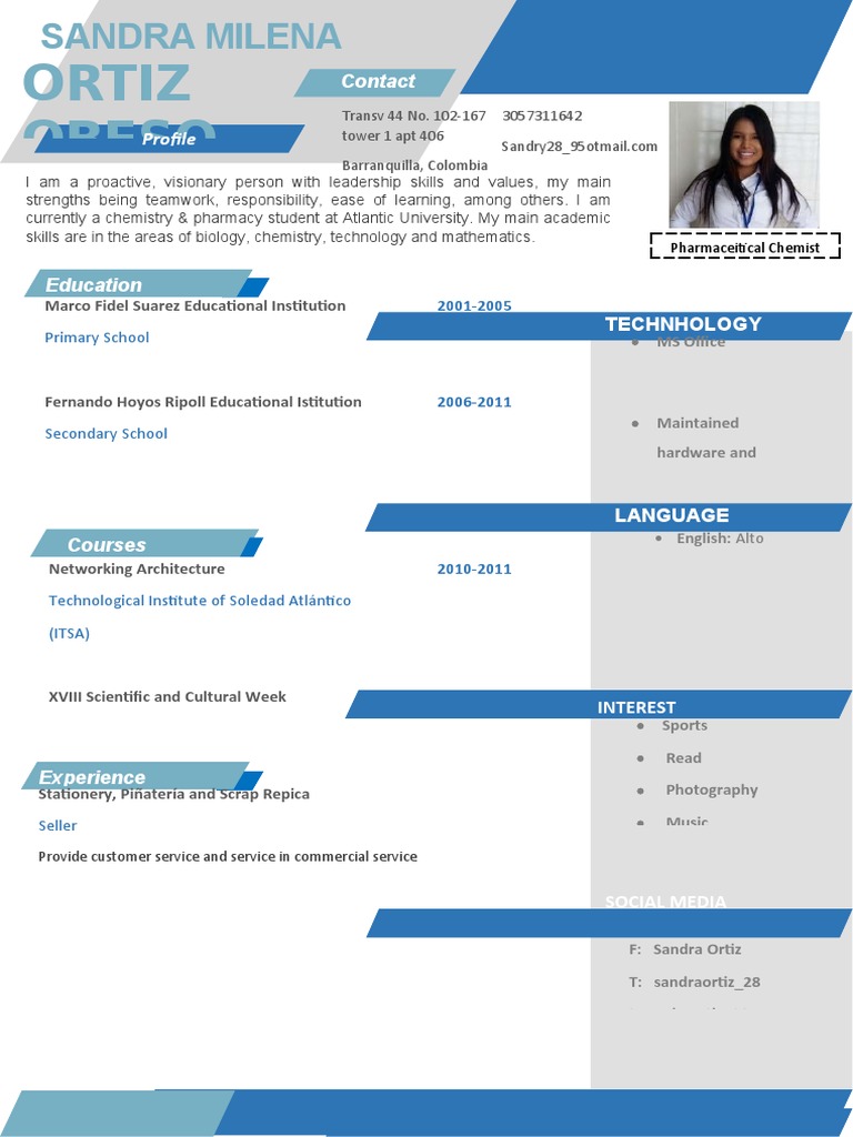 Plantilla Curriculum Vitae 6 | Download Free PDF | Behavior Modification | Cognition