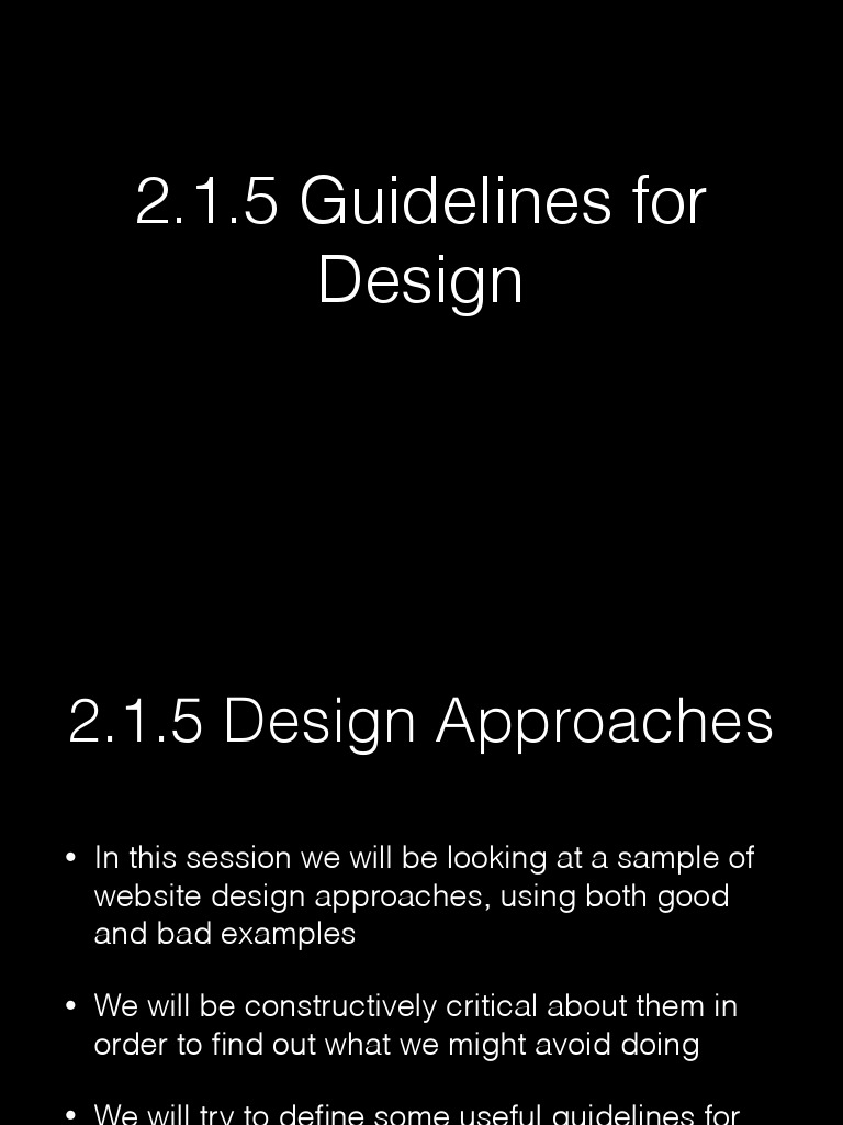 Website Design Guidelines Overview | PDF | Cognitive Science ...