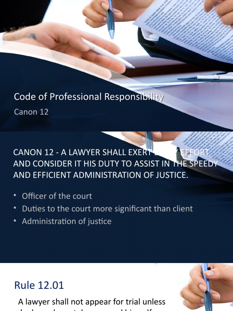 Code of Professional Responsibility | PDF | Witness | Lawyer