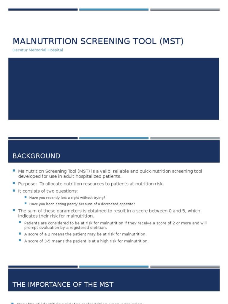 MST CBL | PDF | Malnutrition | Weight Loss