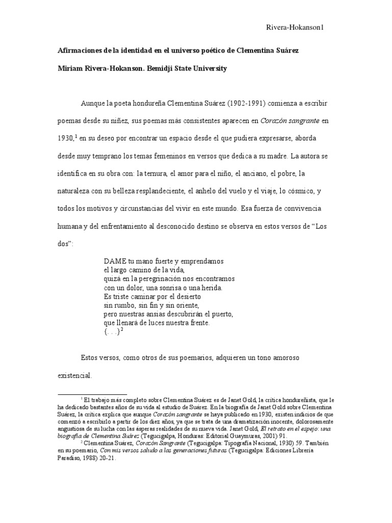 Clementina Suarez | PDF | Poesía | Amor