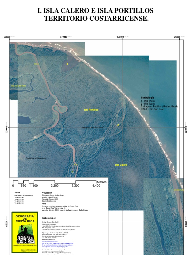 Mapa Isla Calero 1 | PDF | Costa Rica | Cartografía