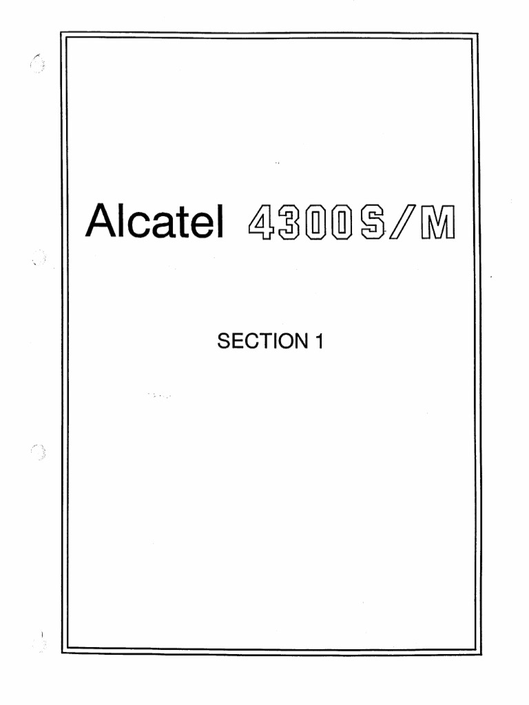 Alcatel 4300 S+M Programming Manual PDF | PDF