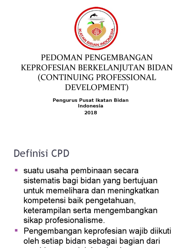 Panduan Penggunaan CPD Online IBI - Bidan | PDF