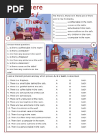 There Is There Are Reading Comprehension Exercises Worksheet Template | PDF