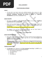 Final Exam Cover Page Template | PDF