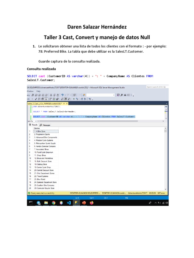 Taller 3 Cast y Convert | PDF
