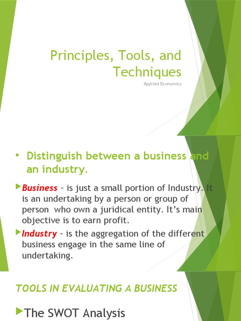 Principles, Tools, and Techniques | PDF | Business