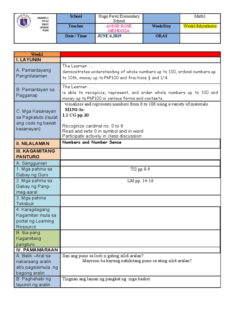 Math Week 1 Day4 | PDF