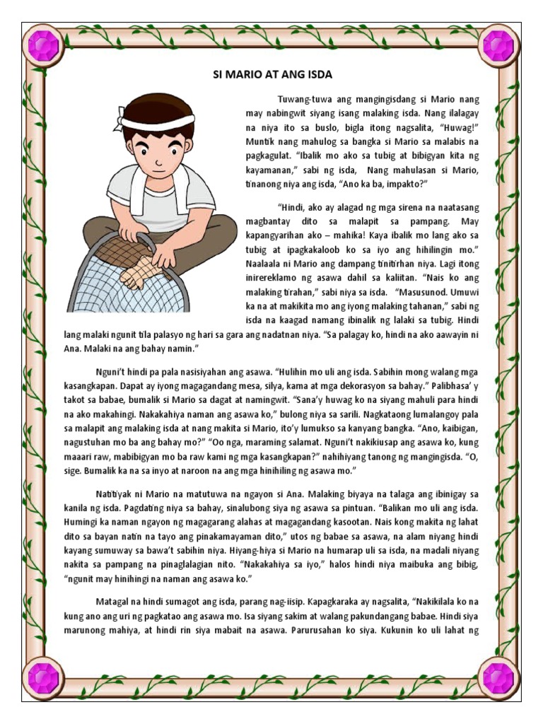 Si Mario at Ang Isda | PDF