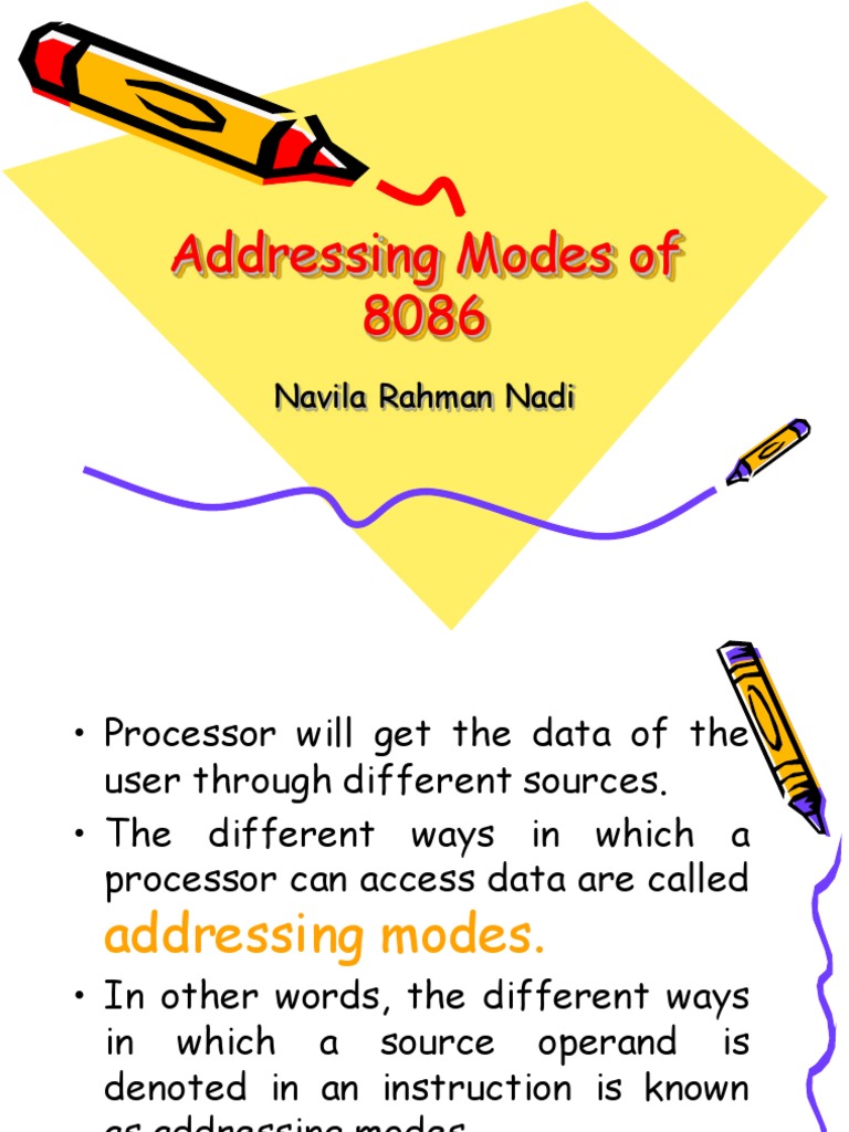 Addressing Modes of 8086: Navila Rahman Nadi | PDF | Digital Electronics | Computer Engineering