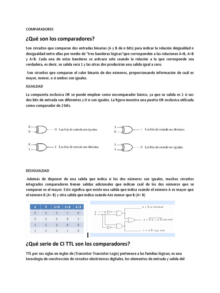 COMPARADORES | PDF