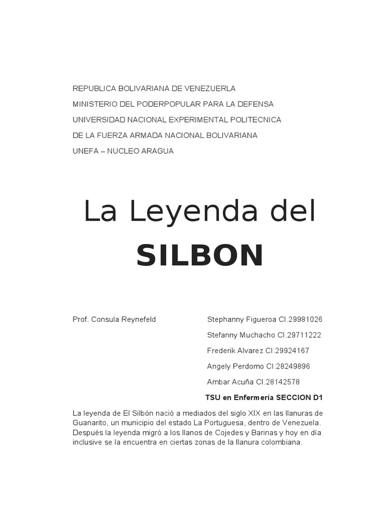 La Leyenda de El Silbón | PDF