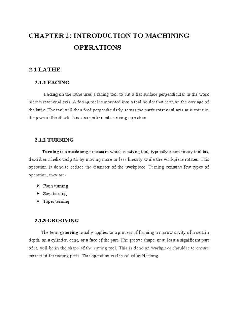 Introduction To Machinning | PDF | Machining | Drilling