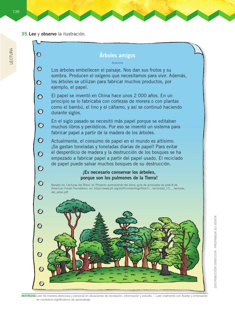 Comprensión Lectora 1 | PDF | Papel | Arboles