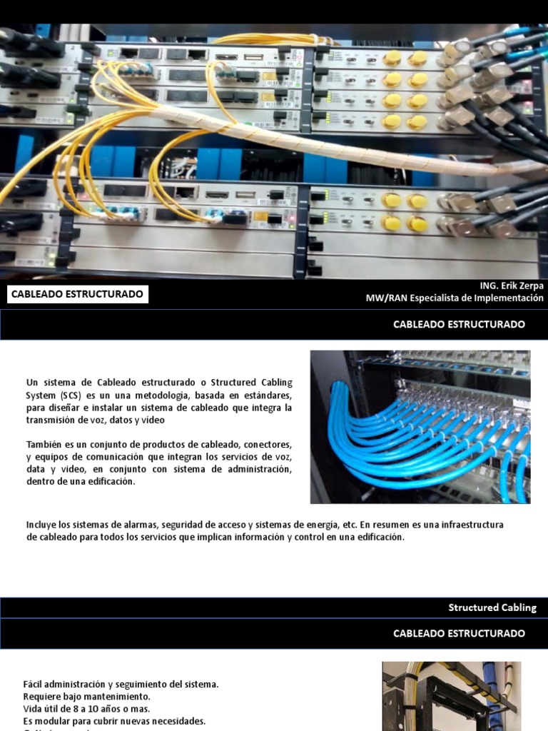 Guía de Cableado Estructurado | PDF | Fibra óptica | Redes