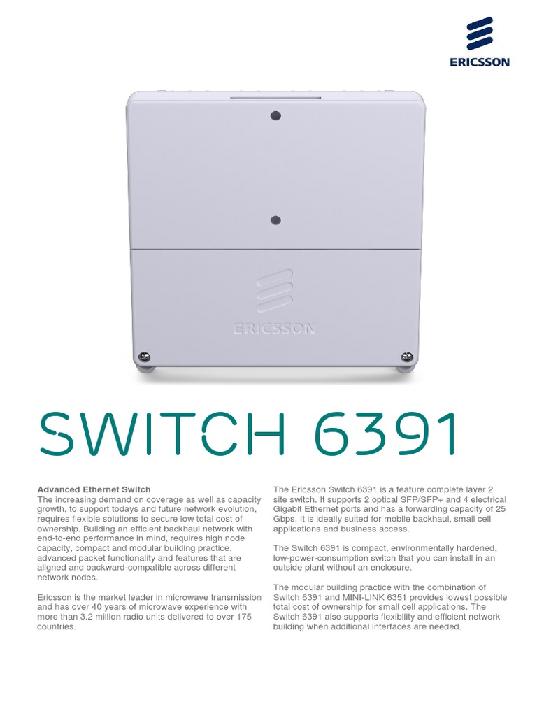 Ericsson_Switch_6391_Datasheet | Ethernet | Computer Network
