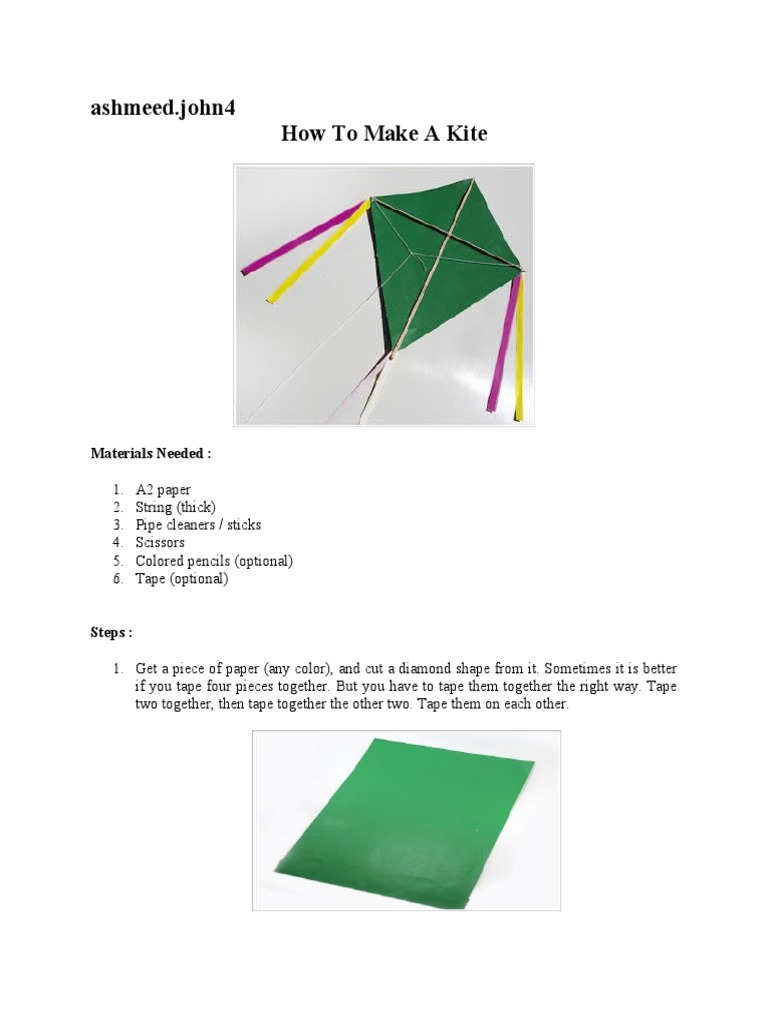 How To Make A Kite | PDF