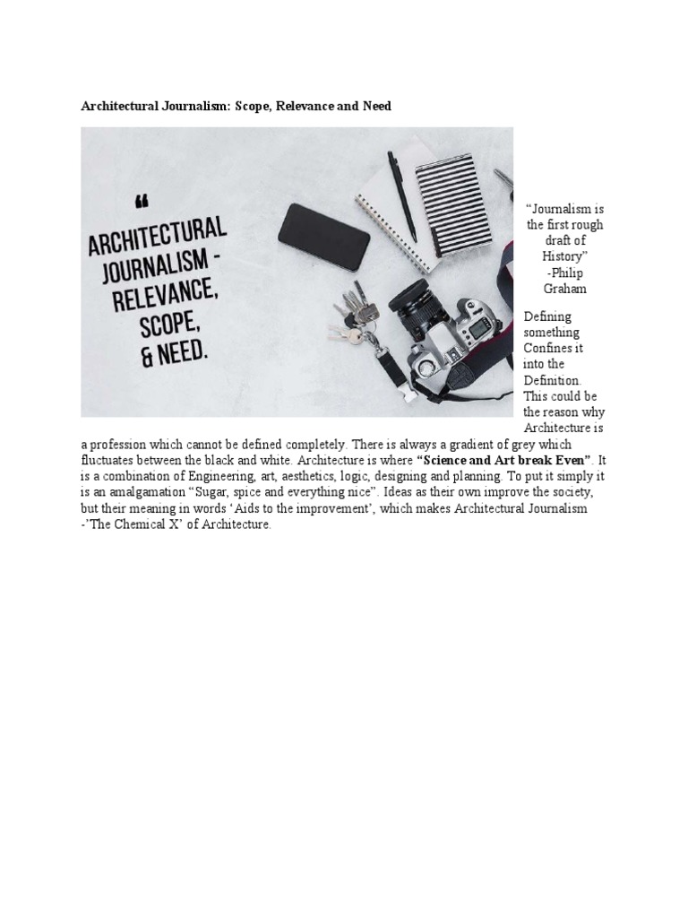 Architectural Journalism: Scope in India | PDF | Design | Aesthetics