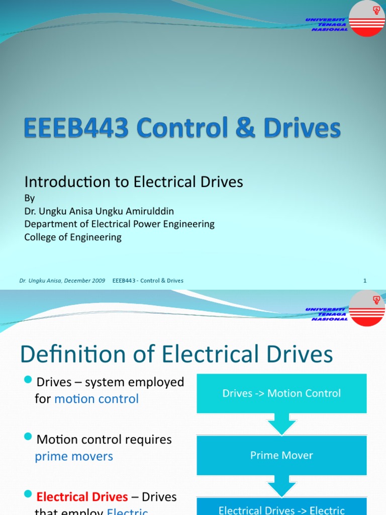 1 Introduction To Electrical Drives | PDF | Steady State | Electric Motor