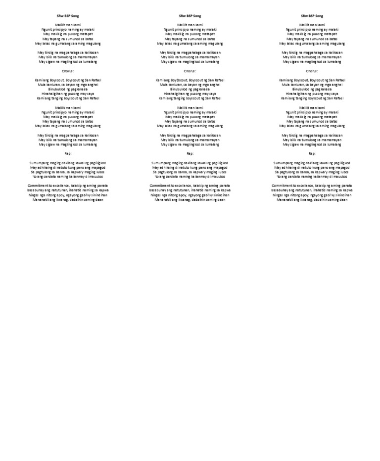 SRW BSP Song | PDF