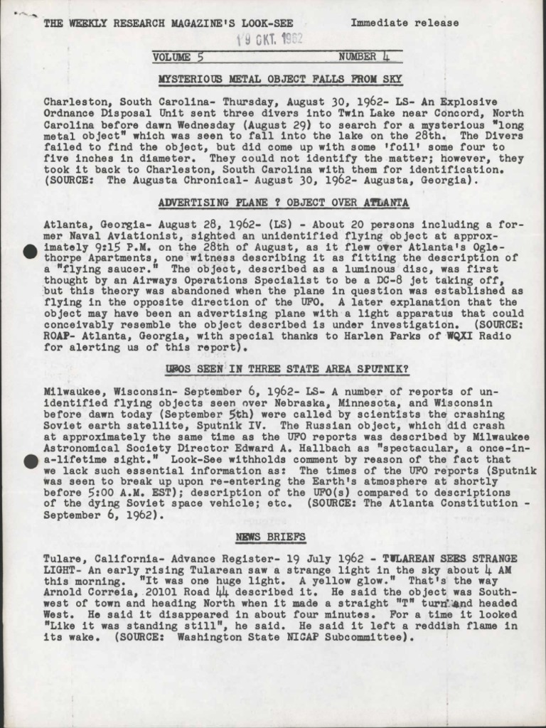 Mysterious Metal Object Falls From Sky: Number 4 | PDF | Unidentified ...