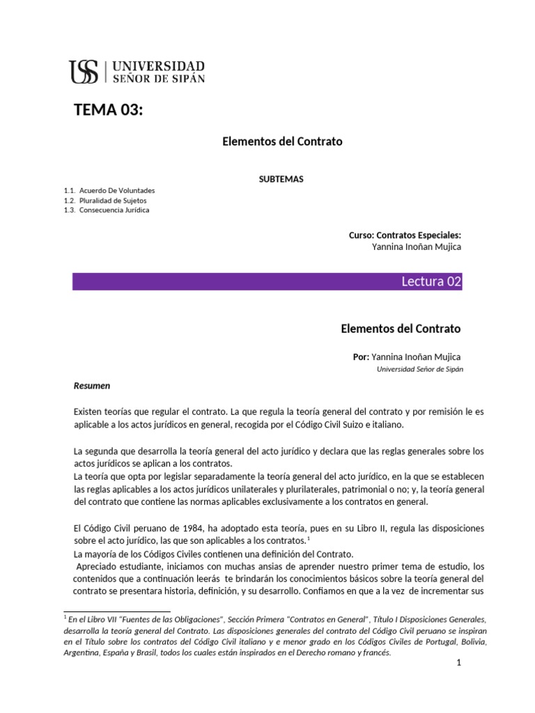 Lectura2 - Contratos Parte General - Ok | PDF | Libertad | Ley de ...