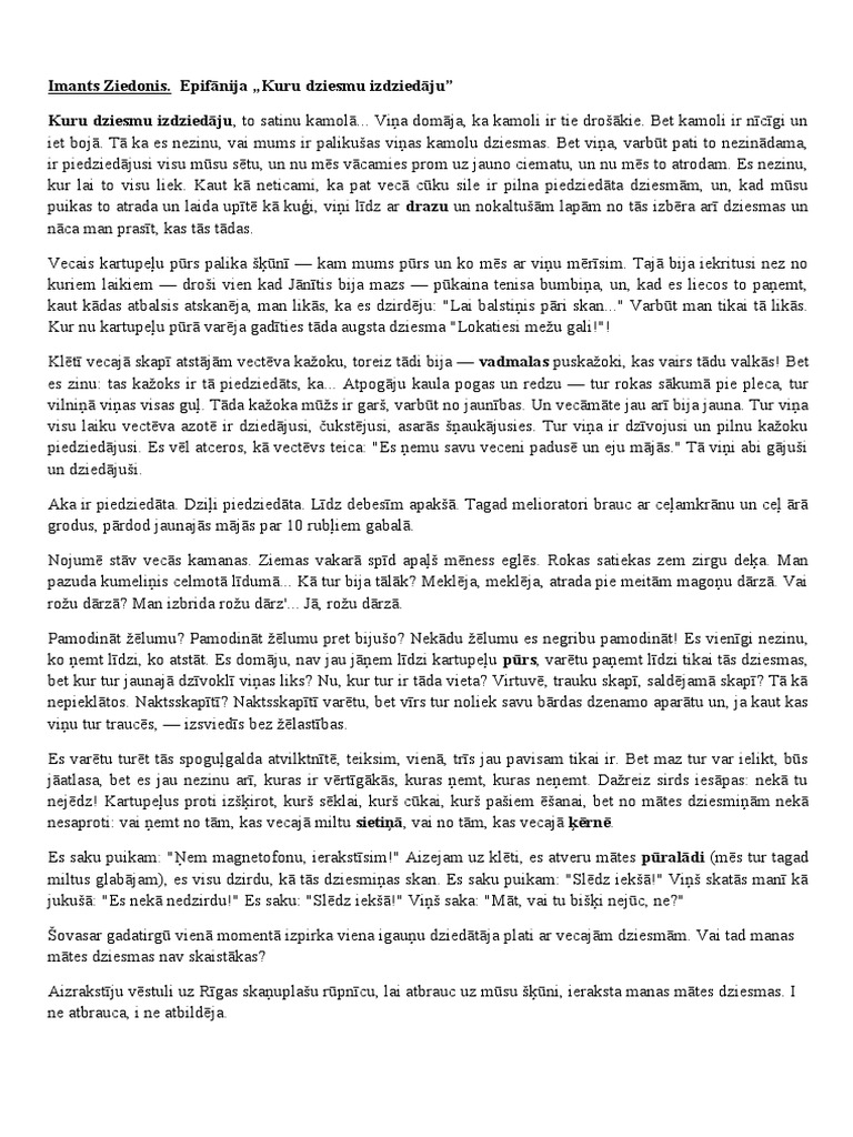 Ziedonis Epifānija | PDF