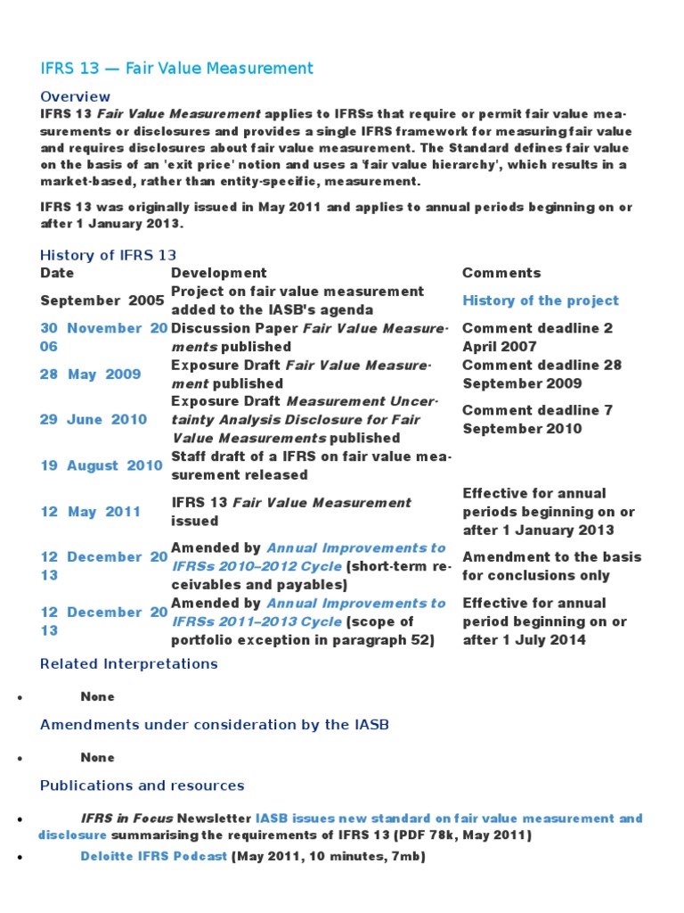 Fair Value Measurement | Download Free PDF | Fair Value | Valuation ...