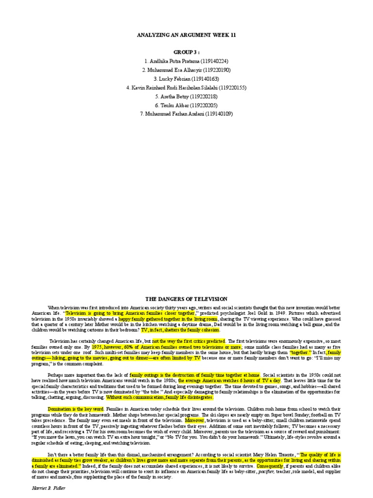 Analyzing An Argument Week 11 Group 3 | PDF | Wellness