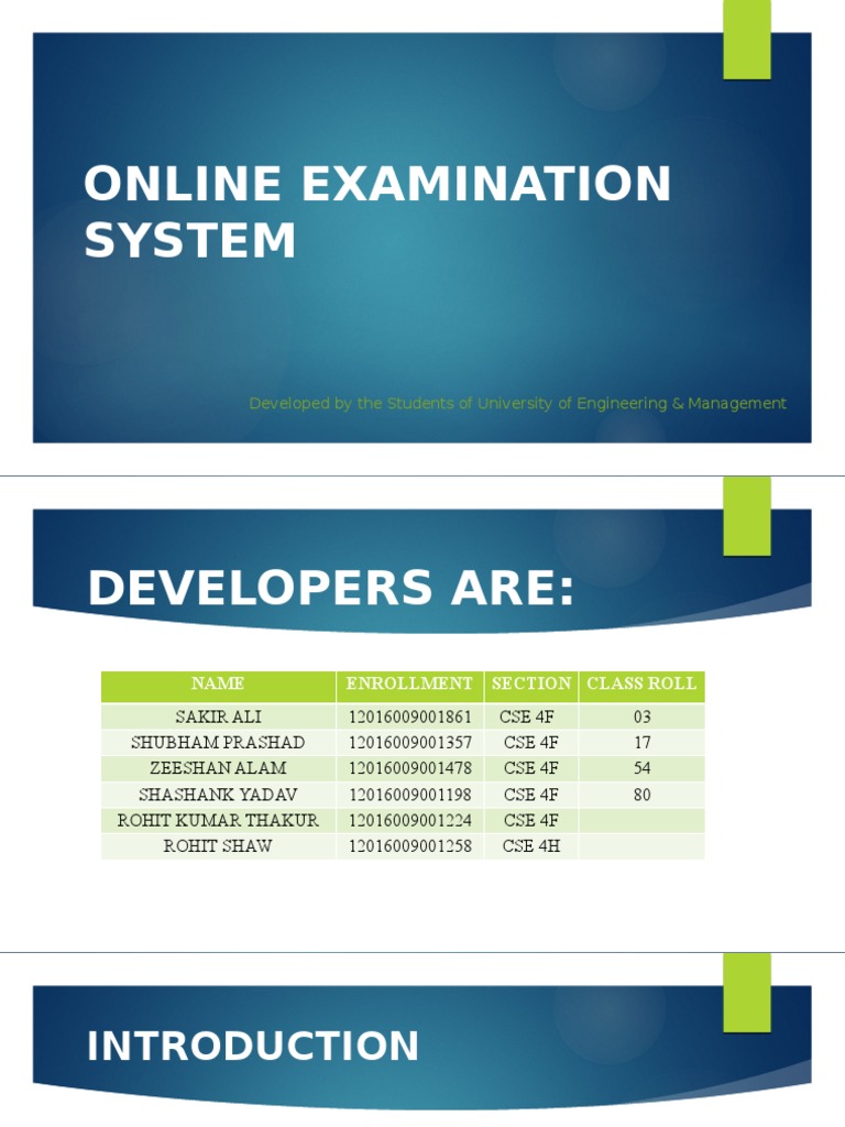 Online Examination System | PDF | Websites | World Wide Web