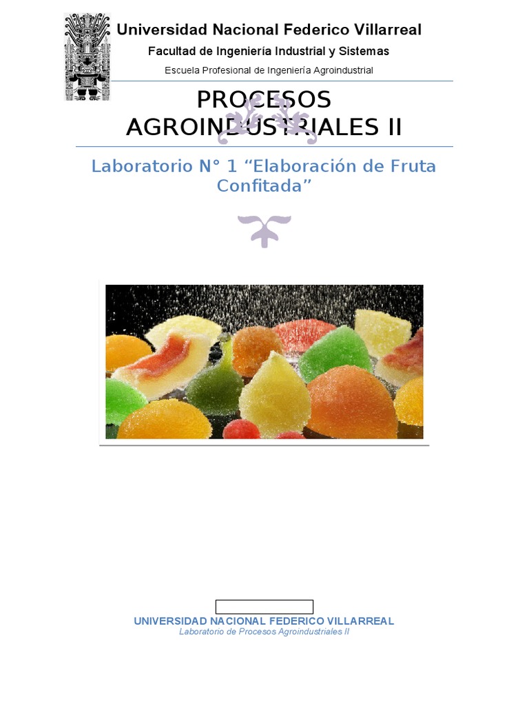 Practica N1-Elaboracion de Fruta Confitada | PDF | Alimentos | Química