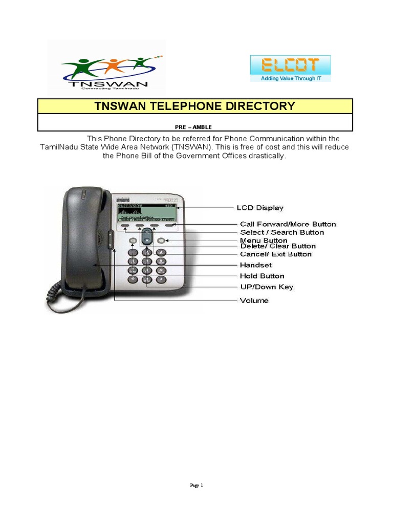 TNSWAN Telephone Directory 2024 | PDF | Economies | Government