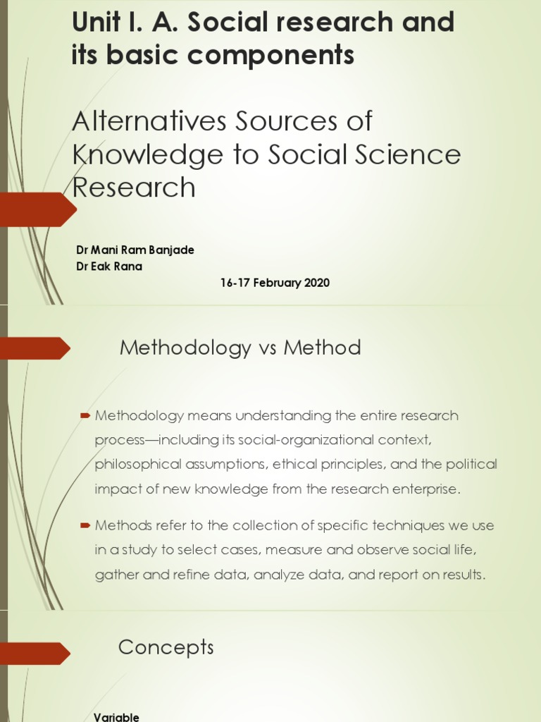 Unit 1 - Lecture 2 - Alternative Sources of Knowledge | PDF ...