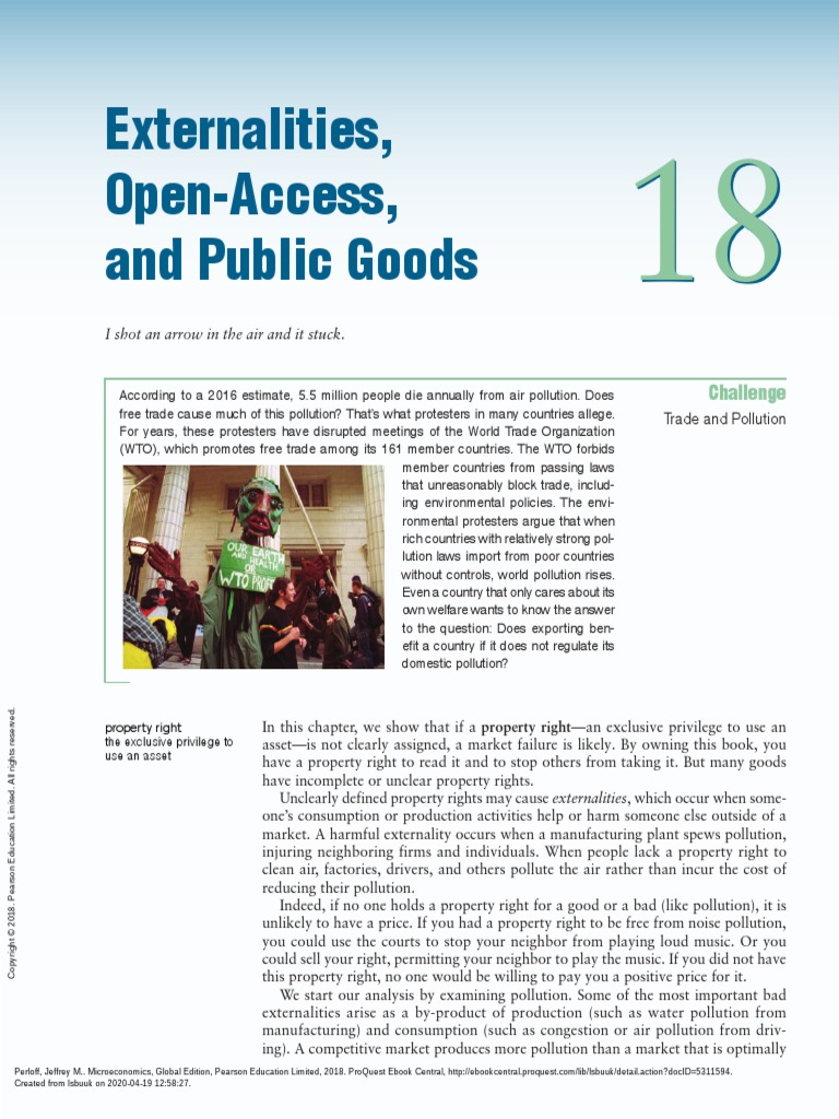 Externalities, Open-Access, and Public Goods: I Shot An Arrow in The ...