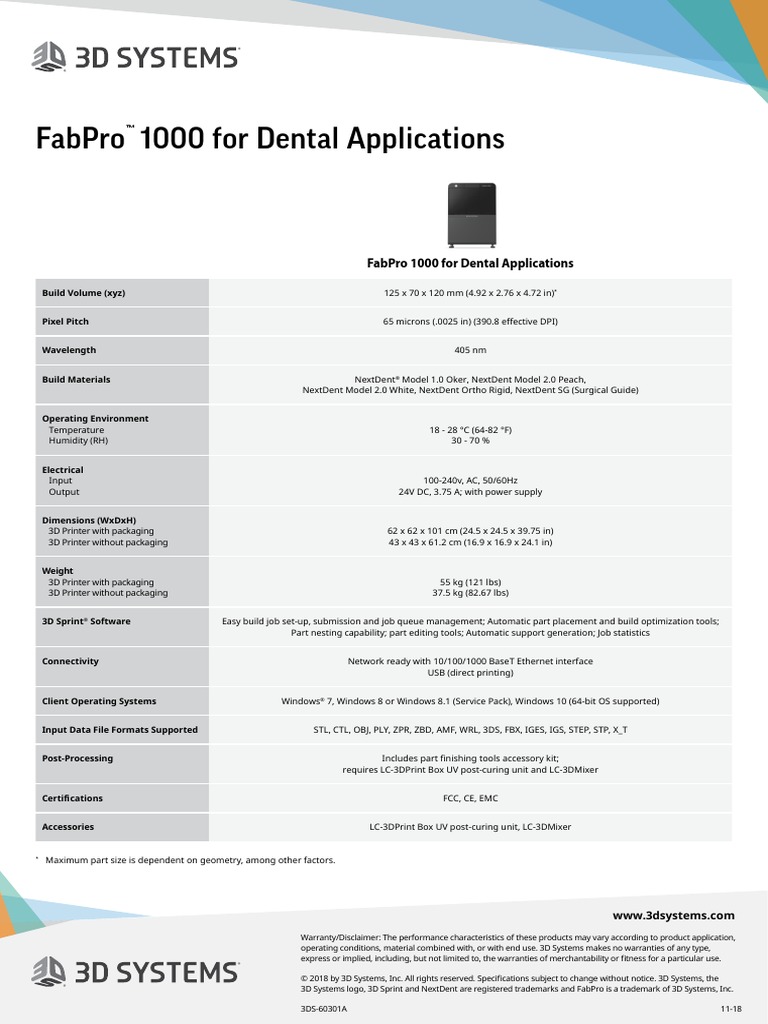 Fabpro 1000 For Dental Applications | PDF | 3 D Printing | Microsoft ...