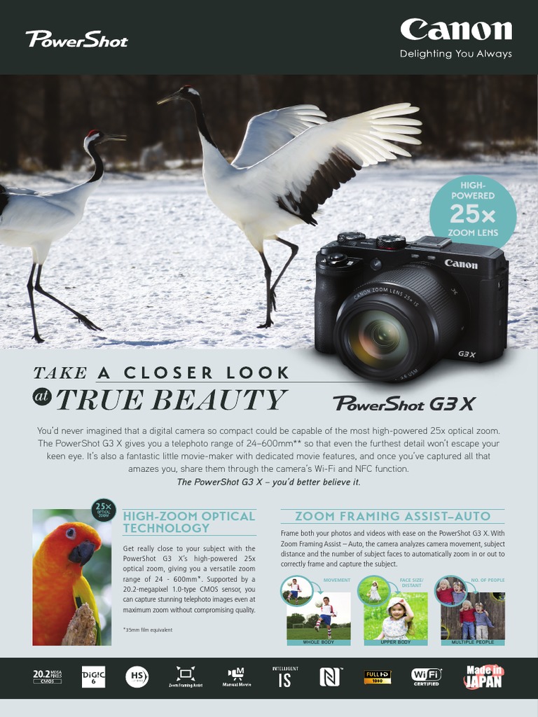Zoom Framing Assist-Auto High-Zoom Optical Technology: The Powershot G3 ...