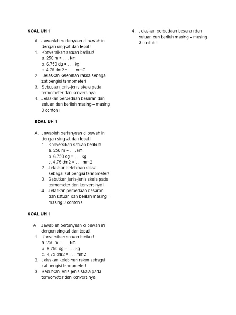Soal UH Ipa Kelas 7 | PDF