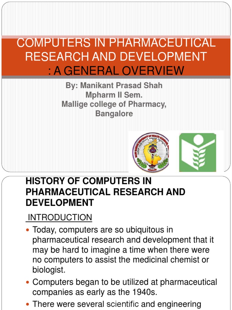 Computers in Pharmaceutical Research and Development:: A General ...