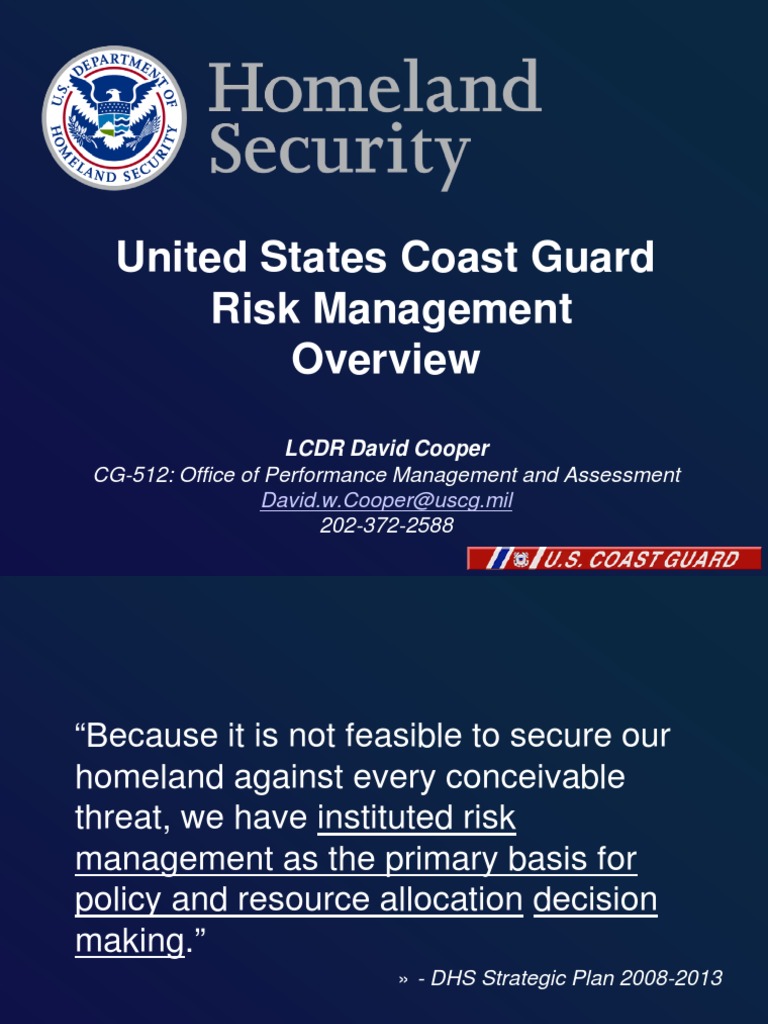 United States Coast Guard Risk Management: CG-512: Office of ...