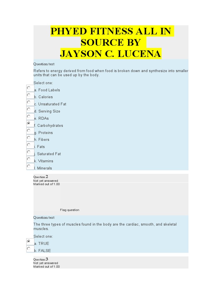 Phyed Fitness All in Source by Jayson Lucena | PDF | Heart | Physical Fitness